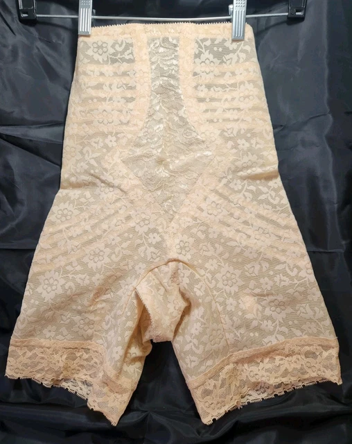 RAGO GARTER SHAPER 6207 Beige High Waist Long Leg Sz Small 26 Firm Fit ...