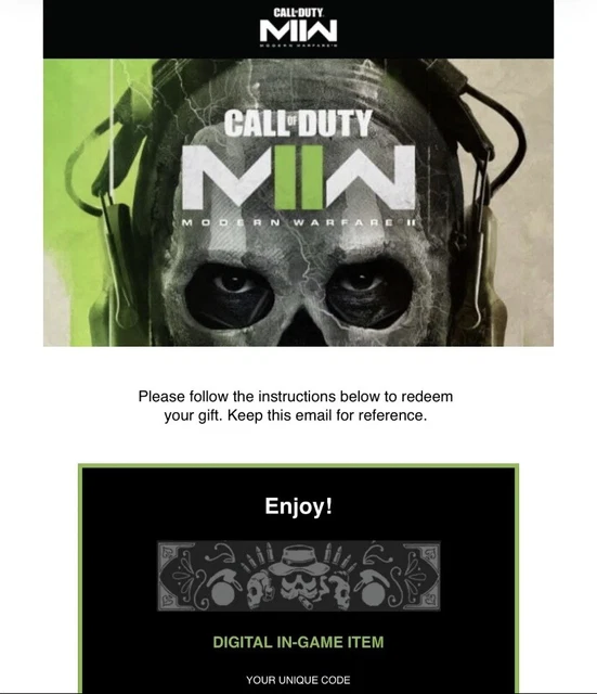 CALL OF DUTY Modern Warfare 2 MW2 Asda 141 Calling Card & Papa Johns ...