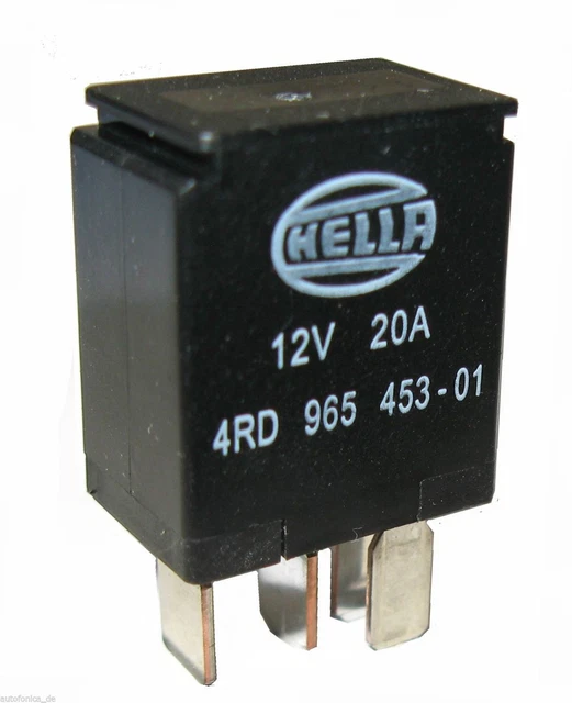 HELLA RELÈ 12 V 20A cambio 4RD 965 453-01 mini kfZ NUOVO relè di ...