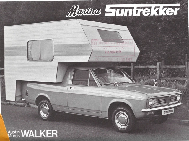WALKER AUSTIN MORRIS Marina Suntrekker Caravan 1974-75 UK Brochure ...
