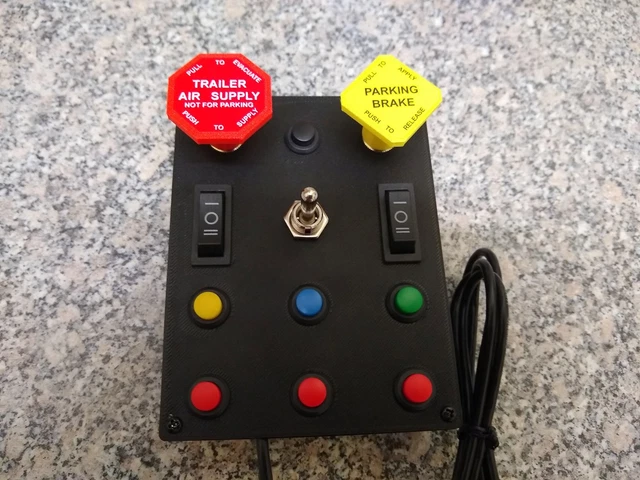 15 FUNCTION USB PC Truck Sim toggle / rocker / button box - ATS, ETS2 £ ...