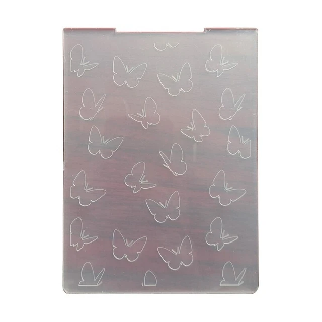 EMBOSSING FOLDER 3D Butterfly Script Die Stencil for Craft Scrapbook ...