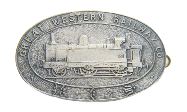 G.W.R.RAILWAYS TRAIN LOCOMOTIVE Silver Metal Cap Badge with Lugs and ...