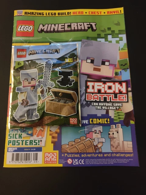 LEGO MINECRAFT MAGAZINE #8 2023 Iron Battle! + Amazing Hero, Chest ...