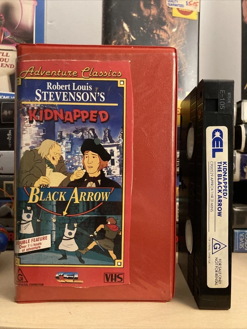 ADVENTURE CLASSICS KIDNAPPED / The Black Arrow VHS PAL Animation Double ...