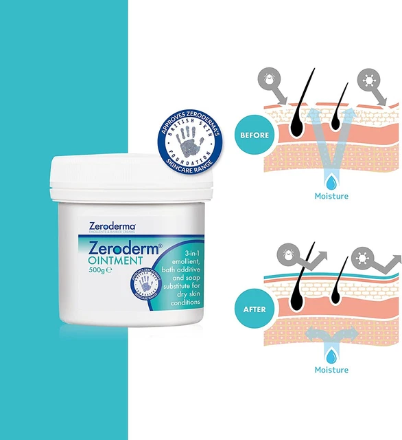 ZERODERMA® - ZERODERM Ointment 500g ~ 3in1 Emollient, Bath Additive ...