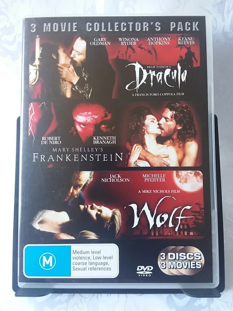DRACULA FRANKENSTEIN WOLF DVD 2006 Region 4 Triple Feature Bram Stocker ...