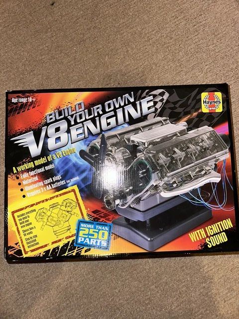 HAYNES DIY BUILD Your Own V8 Combustion Engine Kit Model Light & Sound ...