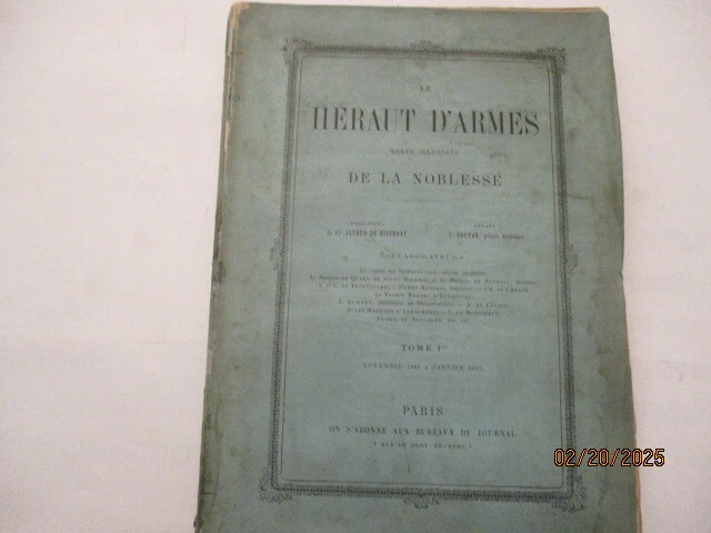 LE HERAUT D'ARMES - Revue illustrée de la noblesse -généalogie ...