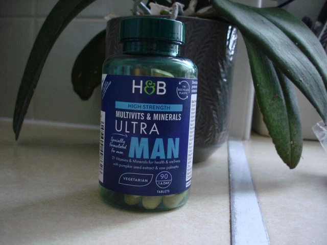 HOLLAND & BARRETT ULTRA MAN Multivitamin & Mineral for Men 90 Tablets £ ...