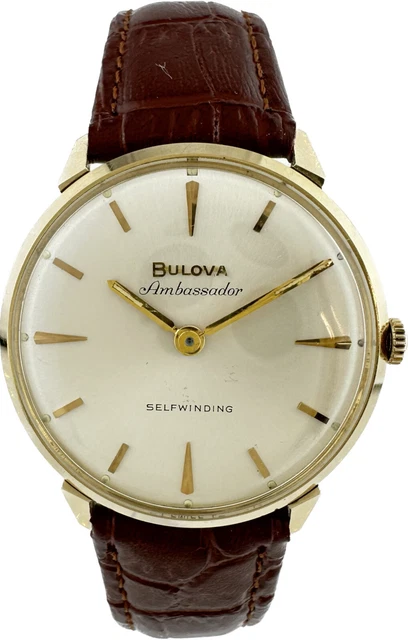 VINTAGE BULOVA AMBASSADOR Men's Micro Rotor Automatic Wristwatch 12EBA ...