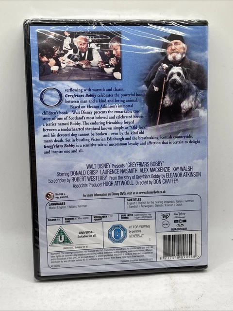 GREYFRIARS BOBBY DVD (2006) Donald Crisp, Chaffey (DIR) cert U ***NEW ...