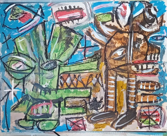 JEAN-PIERRE VANHONSEBROUCK PEINTURE Acrylique Sur Papier Fort EUR 55,00 ...