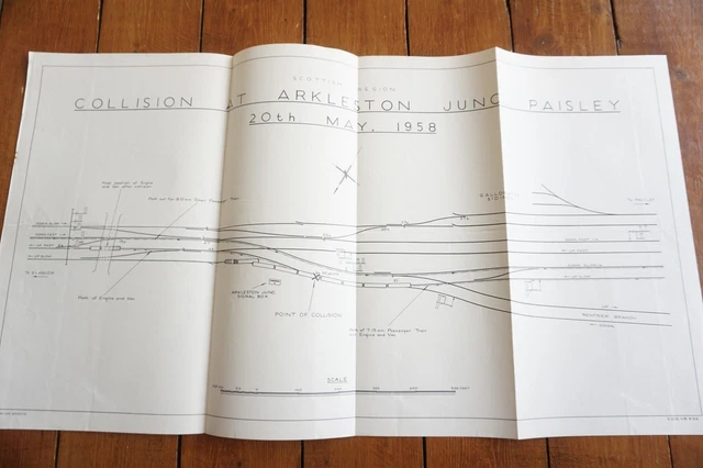 1958 ARKLESTON JUNCTION Railway Track Plan Map Diagram Scottish Region ...