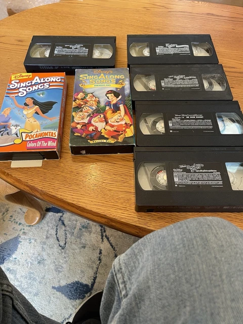 DISNEY SING ALONG Songs VHS Lot of 7 Pocahontas Heigh-ho Circle Of Life ...