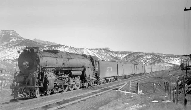 AT&SF SANTA FE Railroad locomotive engine No. 3773 type 4-8-4 OLD TRAIN ...