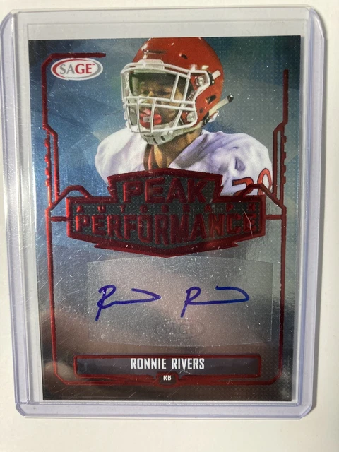 2022 SAGE LOW Series Peak Performance Red Ronnie Rivers #PKA-RR Rookie ...