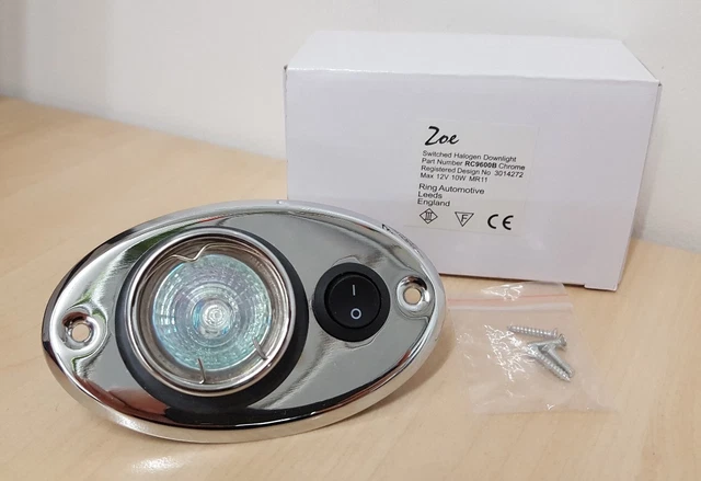 RING RC9600B SWITCHED Halogen Downlight Caravan Chrome (M) £9.99 ...