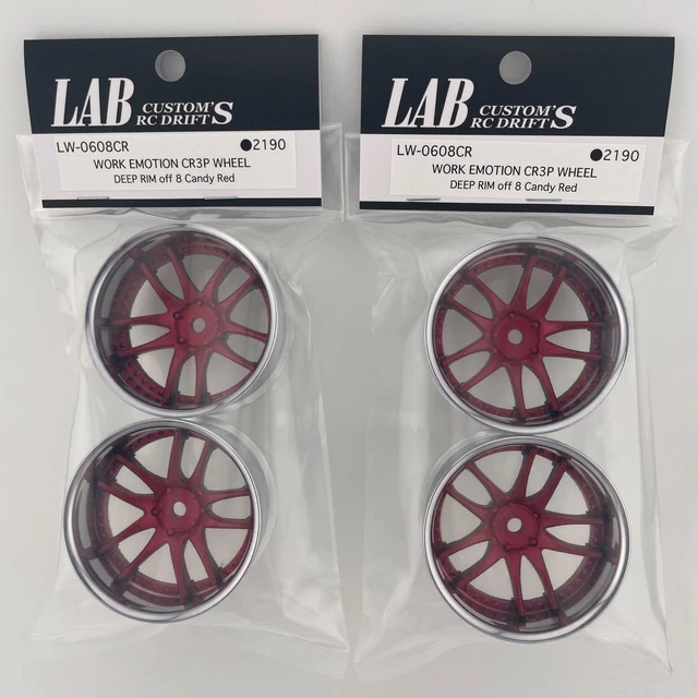 LAB LW-0608CR X2 WORK EMOTION CR3P WHEEL DEEP RIM off8 Candy Red Radio ...