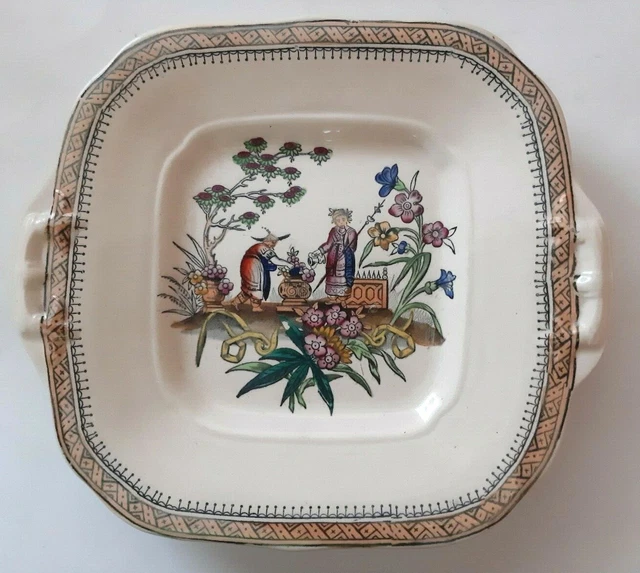 1879 VINTAGE EDGE Malkin & Co Burslem Pottery CHANG Pattern Plate $30. ...