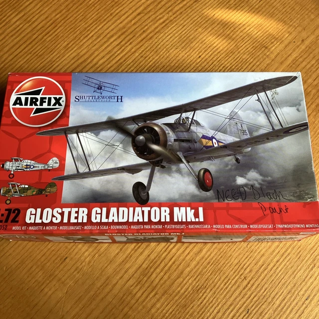 AIRFIX SHUTTLEWORTH COLLECTION 1/72 Gloster Gladiator Mk.1. £2.00 ...