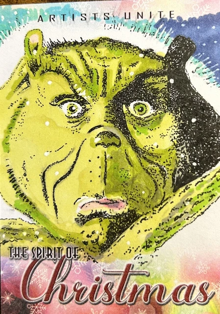 THE GRINCH JIM Carrey Artists Unite Spirit Of XMas PSC original art 2.5 ...