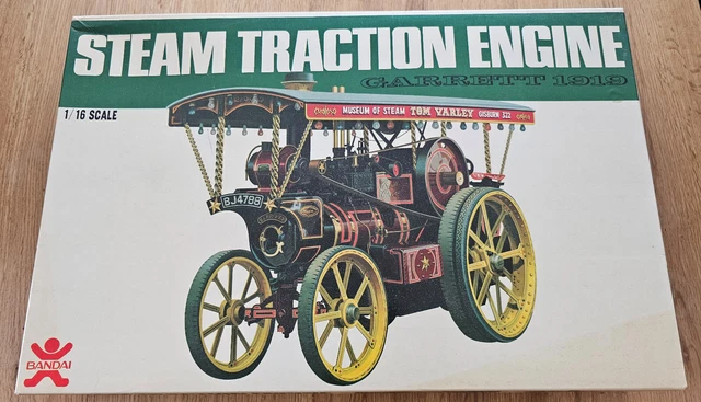 RARE BANDAI 1/16 Scale Garrett 1919 Steam Traction Engine Model Kit ...