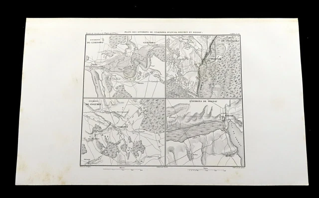BATTLE OF CZARNOWO Map Golymin Pultusk Napoleonic Wars FRENCH Engraving ...