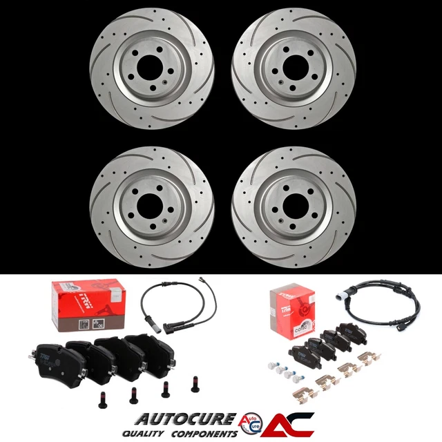 FOR MINI COOPER S Mk4 F56 Front & Rear Drilled & Grooved Coated Discs ...