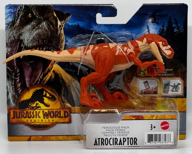 JURASSIC WORLD DOMINION Ferocious Pack Atrociraptor Dinosaur Ages 3 ...