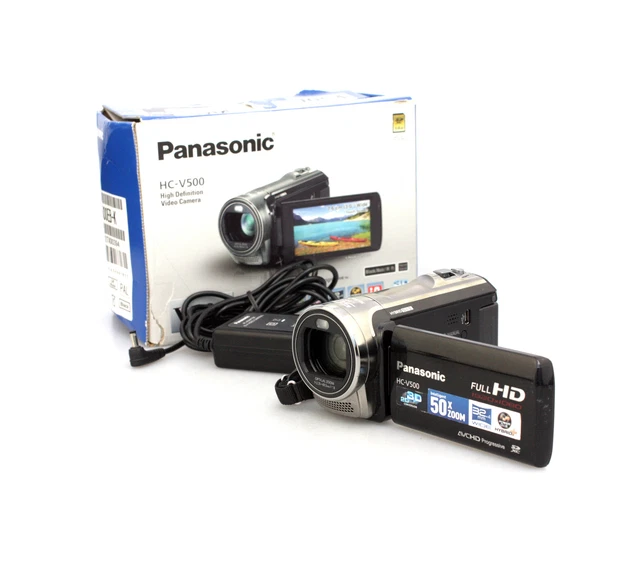 VIDEOCÁMARA PANASONIC HC-V500 Full HD Handycam con lente zoom 32,4 mm ...