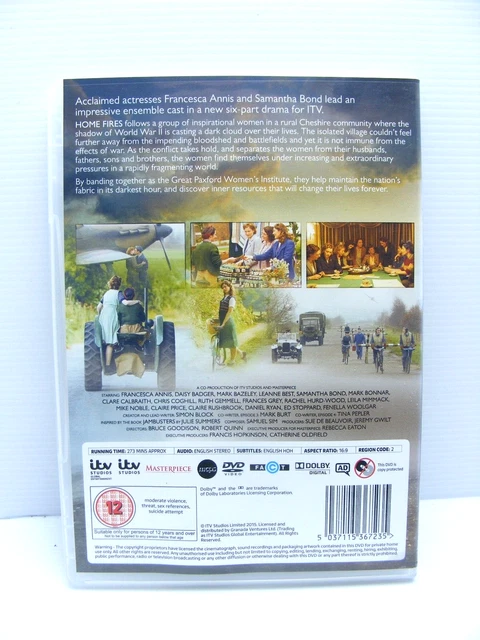 HOME FIRES SEASON 1 DVD Region 2 PAL 2 Discs 6 Episodes ITV Studios Daisy Badger $15.99 ...