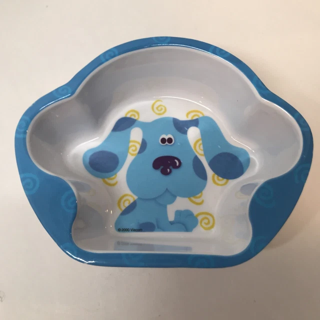NICKELODEON NICK JR Blues Clues Melamine Bowl Dish Blue Dog Puppy 2000 ...
