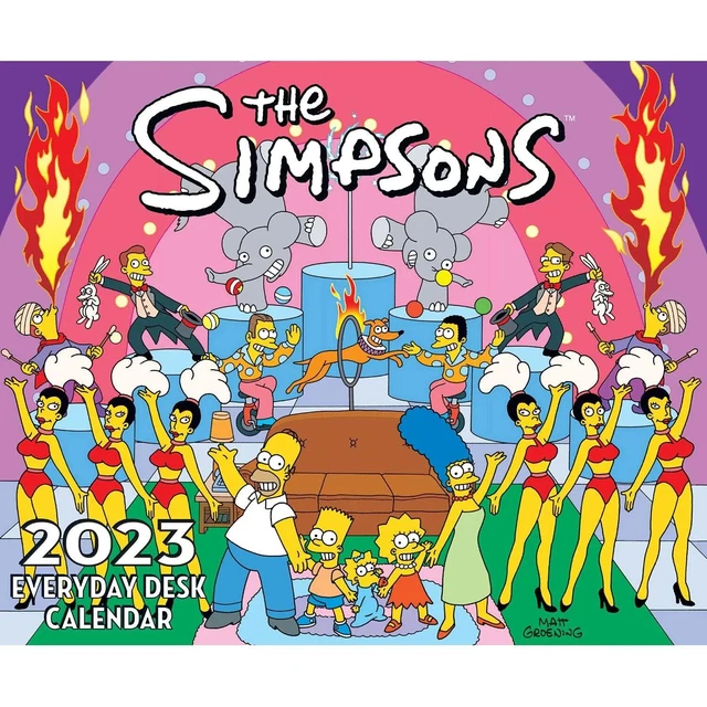 2023 CALENDAR THE Simpsons Official Everyday Boxed Calendar by Danilo ...