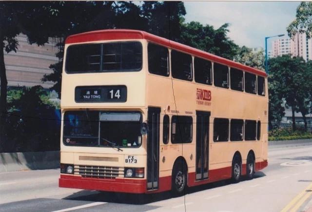 COLOUR BUS PHOTO Hong Kong Photograph Dennis Dominator 6-Wheeled ...