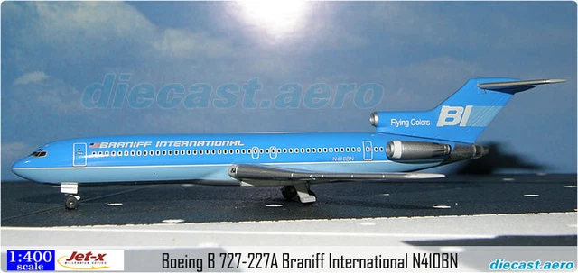 * RARE SAMPLE * Boeing B 727-227A Braniff International N410BN Jet-X 1: ...