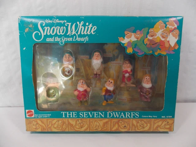 1993 Vintage Mattel Disney Snow White Seven Dwarfs 7 Figure Set 5184 Nos £1206 Picclick Uk