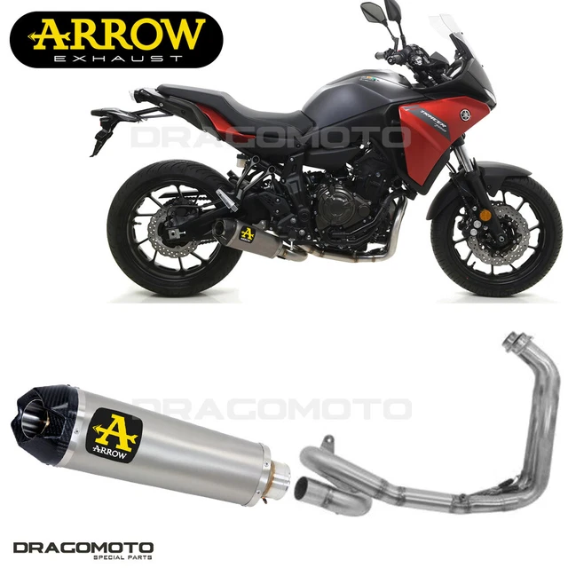 FULL EXHAUST YAMAHA TRACER 7 2023 2024 ARROW Titanium CC Kat WORKS ...