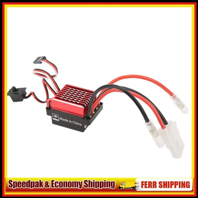 RC 60A BRUSHED ESC 6V 2A Electric Speed Controller for 1/10 RC Cars HSP ...