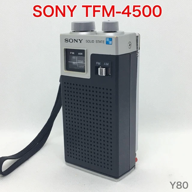 SONY TFM-4500 TRANSISTOR Pocket Radio AM FM Portable Tested 1970s ...