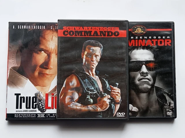 LOTTO 3 DVD editoriali Arnold Schwarzenegger TRUE LIES, COMMANDO ...