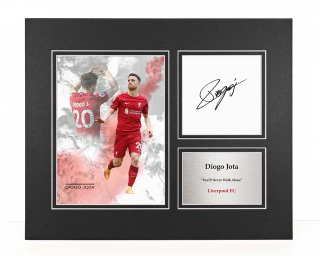 DIOGO JOTA LIVERPOOL FC 10x8 Inch Preprint Signature Framed Gift ...