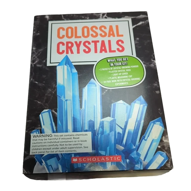 VINTAGE SCHOLASTIC COLOSSAL Crystals Growing Kit in Original Box £20.16 ...