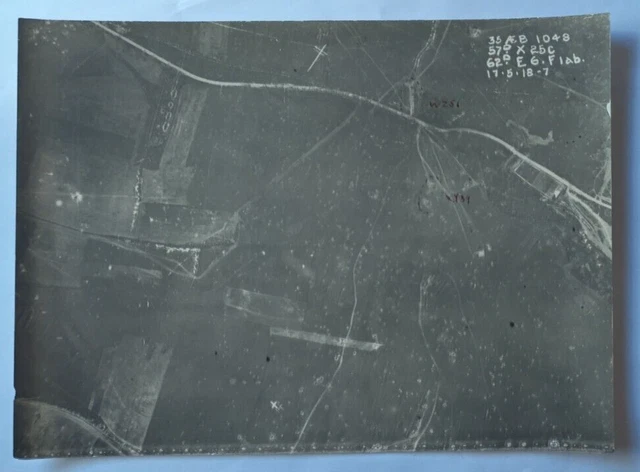 AUSTRALIAN WW1 AFC aerial photo. France, May 1918. 62D. 3rd & 4th AFC ...