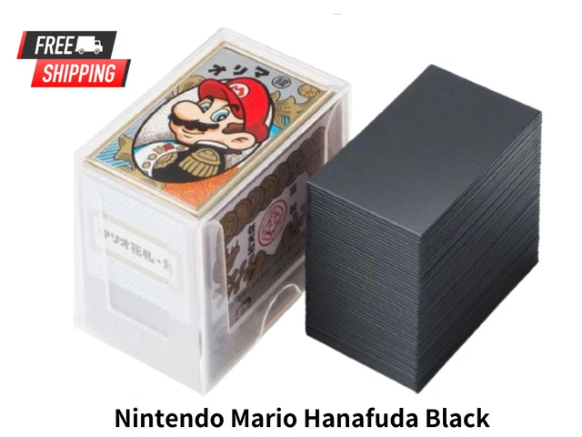 NINTENDO MARIO HANAFUDA Black Rare Japanese Playing Cards W/Box ...