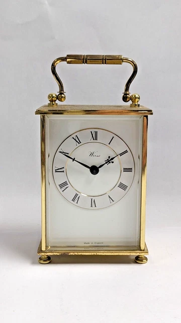 VINTAGE WEISS BRASS Carriage Clock *Battery Operated* GS10 B469 £5.95 ...