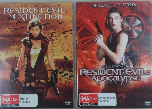 RESIDENT EVIL EXTINCTION & Resident Evil Apocalypse DVDs Milla Jovovich MA15+ £11.97 - PicClick UK