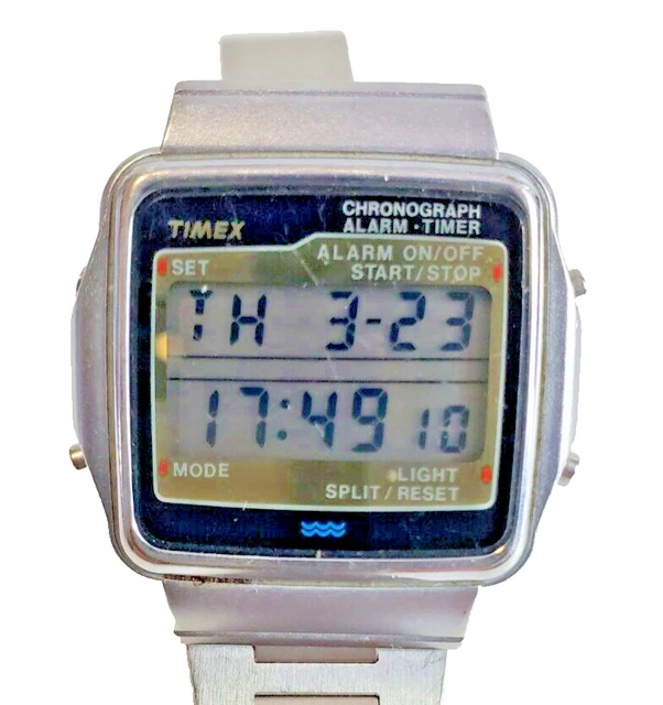 VINTAGE TIMEX Alarm, Chronograph, Timer Classic Digital Watch. Runs ...
