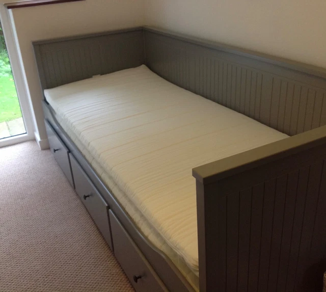 IKEA HEMNES GREY Daybed (Sofa/Single Bed/Double Bed/Storage) & 2 Foam ...