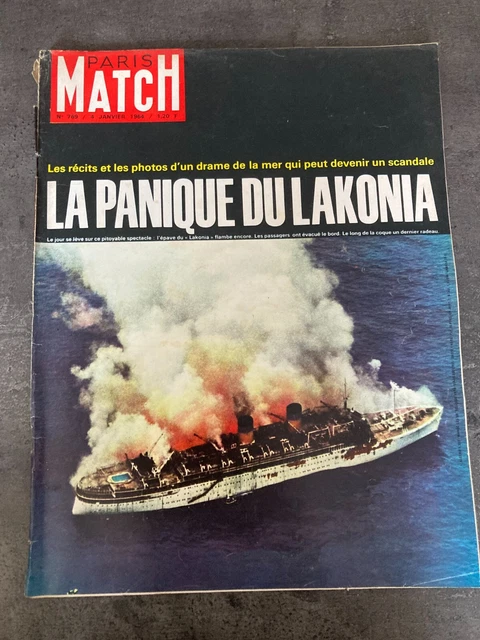 PARIS MATCH N°769 04/01/1964 Lakonia Pub Sheila Raphael Bejart Athenagoras F22 EUR 3,50 ...